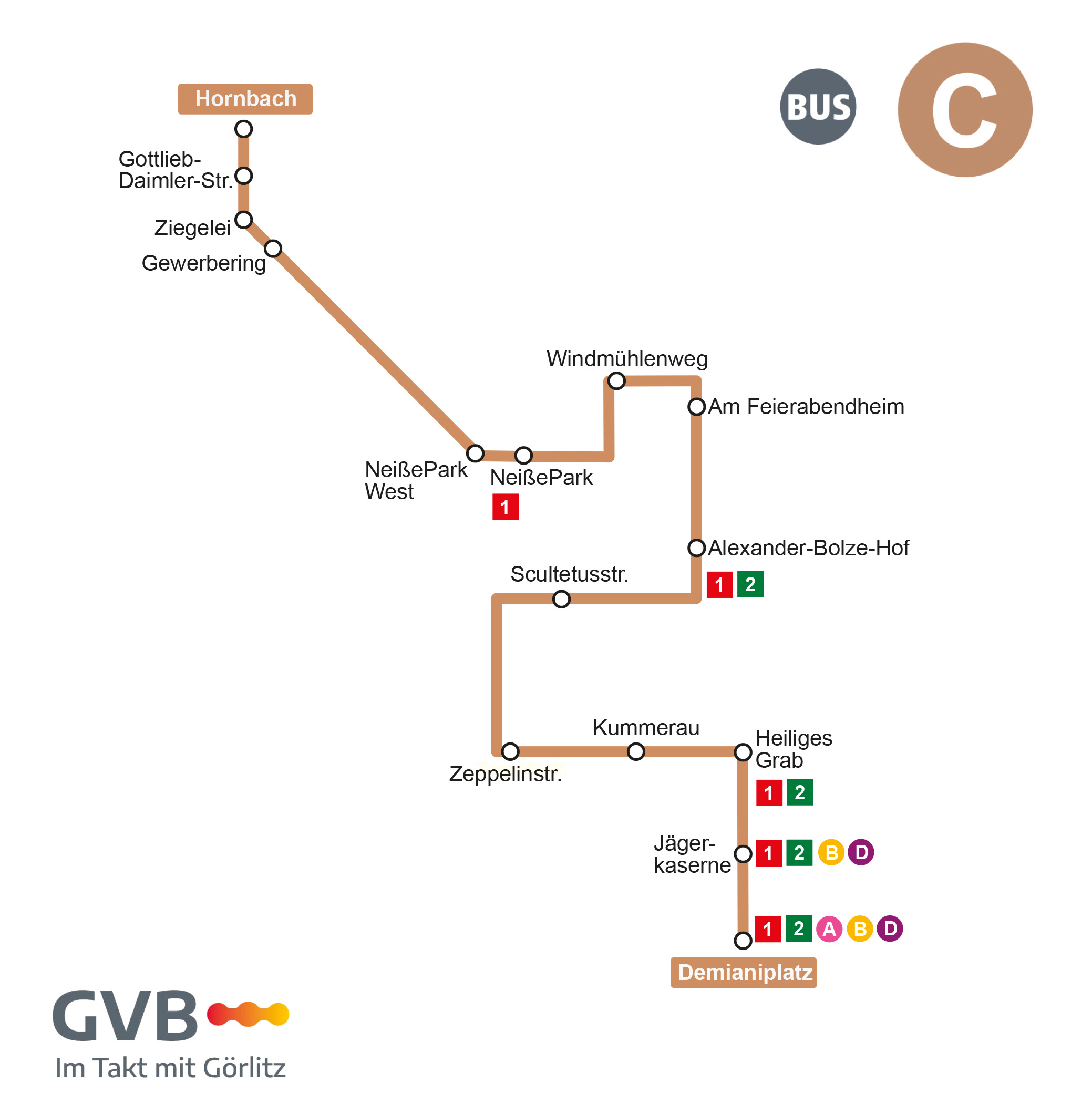 Neue Linie C & Fahrplanänderungen ab Mai - GVB - Görlitzer Verkehrsbetriebe